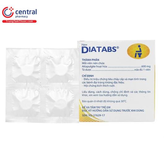 [CHÍNH HÃNG] Thuốc New Diatab - điều trị viêm đại tràng, tiêu chảy