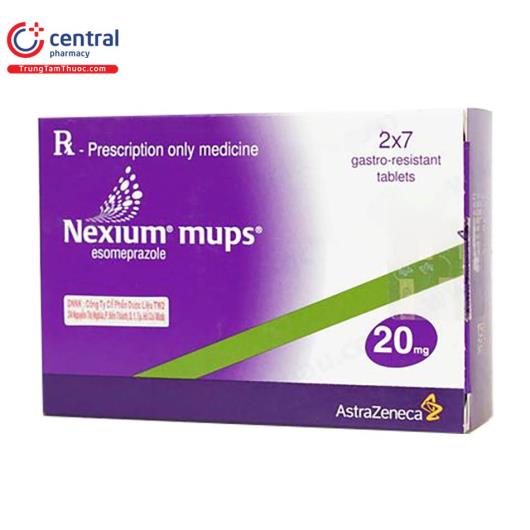 Thuốc Nexium Mups 20mg điều trị loét dạ dày tá tràng