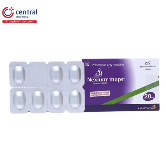 Thuốc Nexium Mups 20mg điều trị loét dạ dày tá tràng