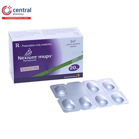 Thuốc Nexium Mups 20mg điều trị loét dạ dày tá tràng