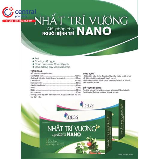 [CHÍNH HÃNG] Nhất trĩ vương Nano giảm táo bón & điều trị trĩ