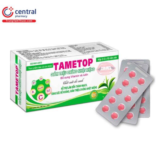 [CHÍNH HÃNG] Thuốc Nhiệt Miệng Tametop (dạng viên)