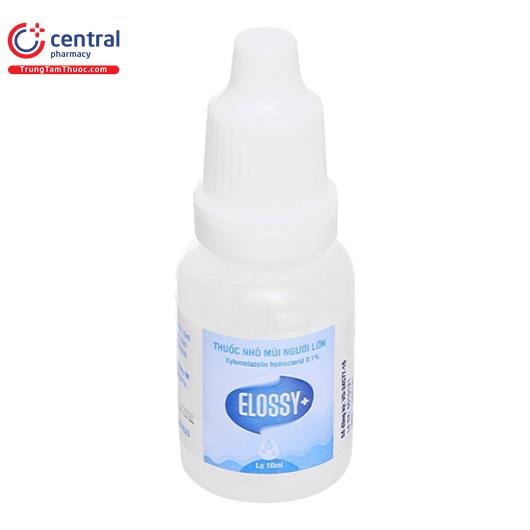 Thuốc nhỏ mũi người lớn Elossy+: điều trị nghẹt mũi, sổ mũi
