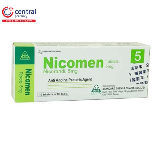 [CHÍNH HÃNG] Thuốc Nicomen 5mg điều trị đau thắt ngực không ổn định