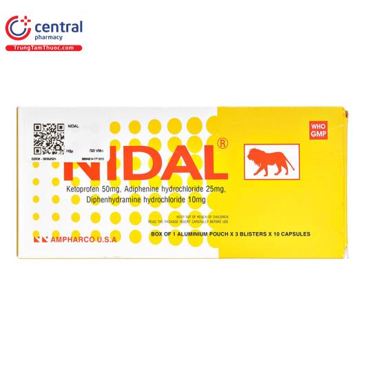 [CHÍNH HÃNG] Thuốc Nidal (viên) - giảm đau, chống viêm