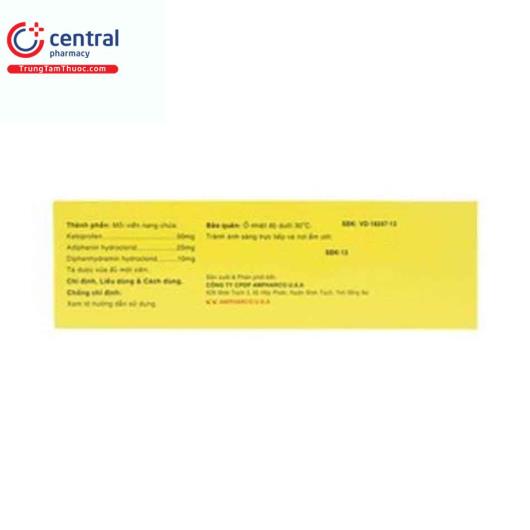 [CHÍNH HÃNG] Thuốc Nidal (viên) - giảm đau, chống viêm