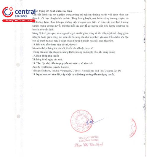 [CHÍNH HÃNG] Thuốc Nirmin Nephro 7% - Dịch truyền cho người suy thận