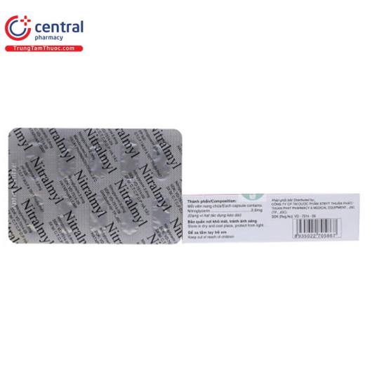 Thuốc Nitralmyl 2.6mg - hỗ trợ điều trị suy tim, đau thắt ngực