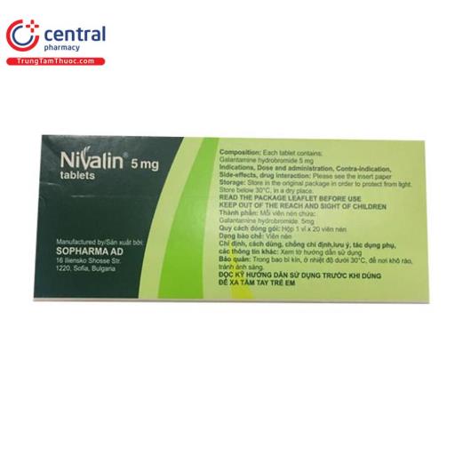 [CHÍNH HÃNG] Thuốc Nivalin 5mg Tablets điều trị sa sút trí nhớ