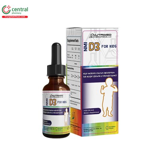 NMI D3 For Kids cung cấp vitamin D3, hỗ trợ tăng hấp thu canxi