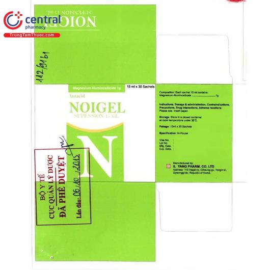 Thuốc Noigel: chỉ định, liều dùng và lưu ý sử dụng