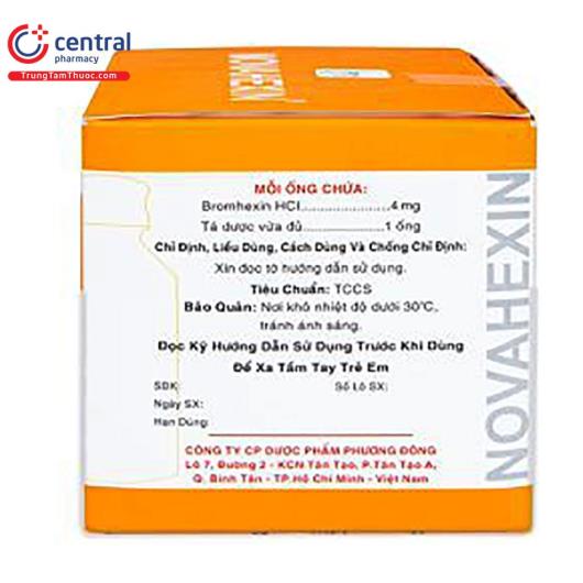 [CHÍNH HÃNG] Thuốc Novahexin 5ml - Long đờm, thông thoáng đường thở