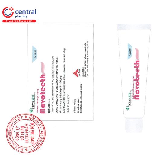 Thuốc Novoteeth 10g giúp giảm đau do viêm lợi, viêm răng, sâu răng