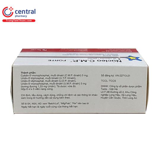Thuốc Nucleo C.M.P Forte (viên): công dụng, liều dùng, chống chỉ định
