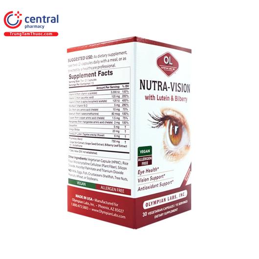 [CHÍNH HÃNG] Viên uống Nutra Vision cho đôi mắt sáng và khỏe mạnh