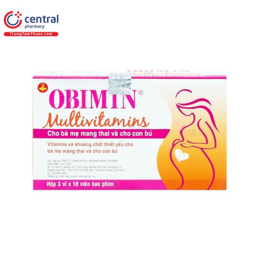 [CHÍNH HÃNG]Thuốc Obimin Multivitamins bổ sung vitamin cho mẹ bầu