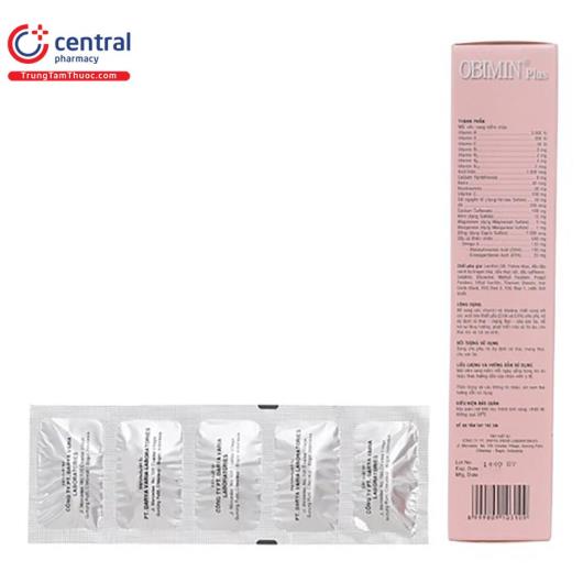 Thuốc Obimin Plus - Bổ sung vi chất dinh dưỡng cần thiết cho cơ thể