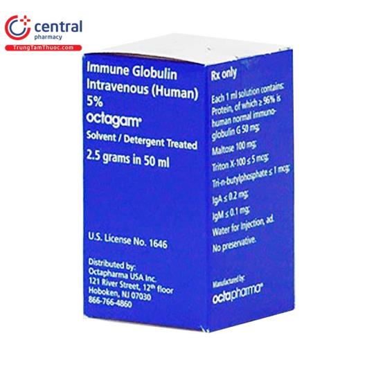 [CHÍNH HÃNG] Thuốc Octagam 2.5g in 50ml - điều trị suy giảm miễn dịch