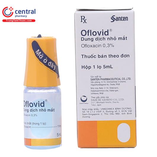 Thuốc nhỏ mắt Oflovid 0,3% điều trị viêm bờ mi, viêm kết mạc