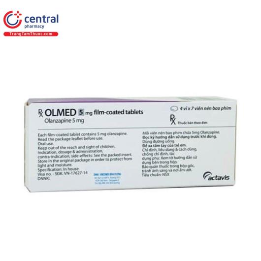 [CHÍNH HÃNG] Thuốc Olmed 5mg - Điều trị tâm thần phân liệt