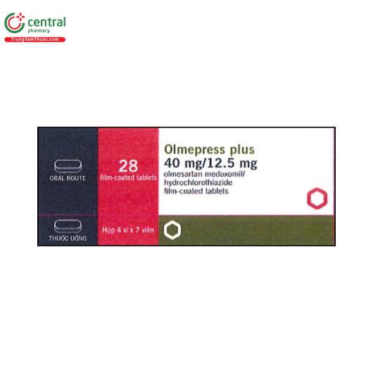 Thuốc Olmepress Plus 40mg/12,5mg Điều trị tăng huyết áp nguyên phát
