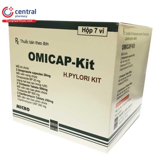 Thuốc điều trị viêm loét dạ dày Omicap Kit: tác dụng, chỉ định