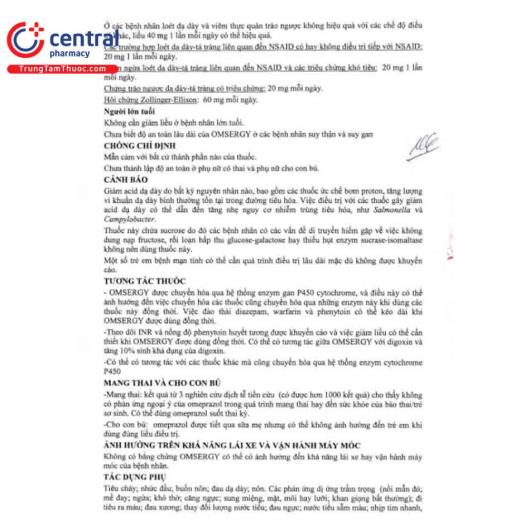 [CHÍNH HÃNG] Thuốc Omsergy 20mg - Giải pháp cho bệnh trào ngược