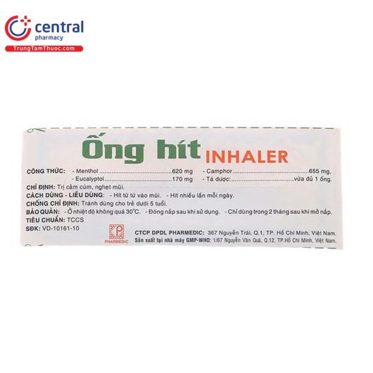 Ống Hít Inhaler Pharmedic điều trị hắt hơi sổ mũi nghẹt mũi