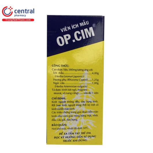Viên ích mẫu OP.CIM: Chỉ định, liều dùng và lưu ý sử dụng