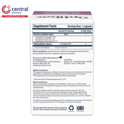[CHÍNH HÃNG] Thuốc Optibac Probiotic For Women - Men vi sinh âm đạo