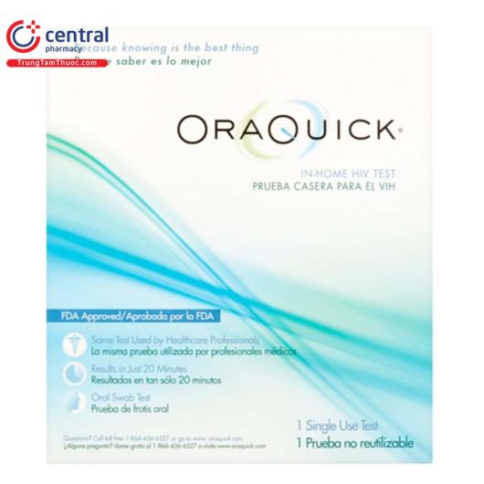 [CHÍNH HÃNG] Que thử nhanh HIV tại nhà Oraquick : hướng dẫn sử dụng