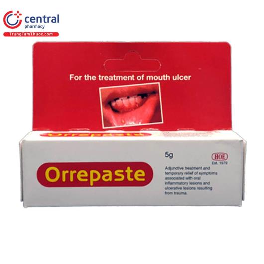Thuốc Orrepaste 5g - Thuốc bôi nhiệt miệng: cách dùng và giá bán