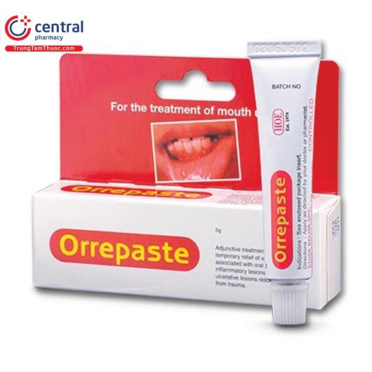 Thuốc Orrepaste 5g - Thuốc bôi nhiệt miệng: cách dùng và giá bán