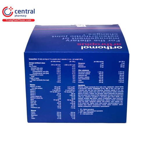Thuốc Orthomol Arthroplus điều trị thoái hóa khớp: thành phần, lưu ý