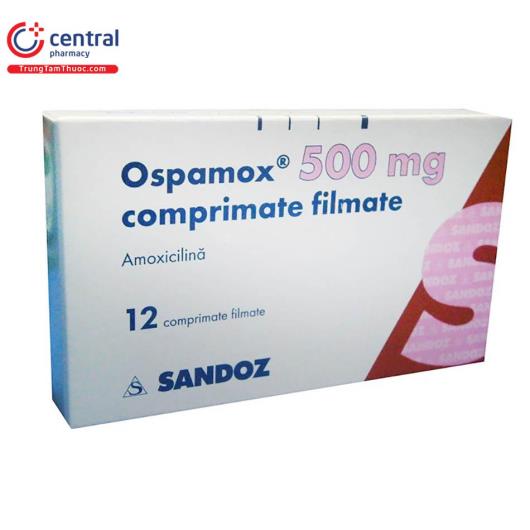 Thuốc Ospamox 500mg Sandoz: chỉ định, liều dùng, lưu ý sử dụng