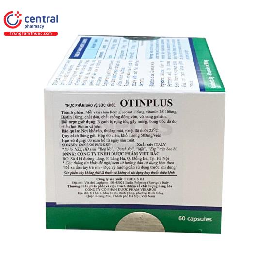 Thuốc Otinplus bổ sung Vitamin B5, Kẽm và Biotin: liều dùng, giá bán