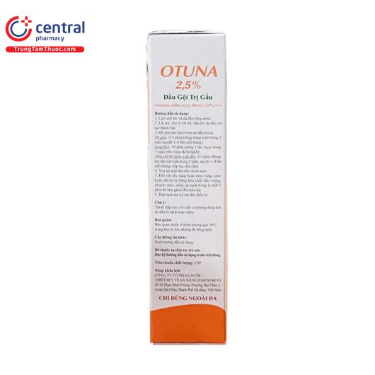 [CHÍNH HÃNG] Dầu gội Otuna 2.5% điều trị và phòng ngừa nấm da đầu