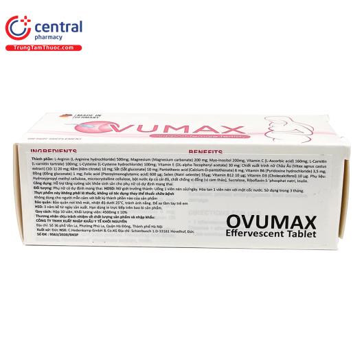 [CHÍNH HÃNG] Thuốc Ovumax hỗ trợ sinh sản và bảo vệ thai nhi