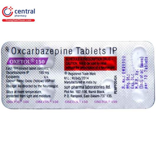 Thuốc Oxetol 150 điều trị động kinh cục bộ và động kinh toàn thể