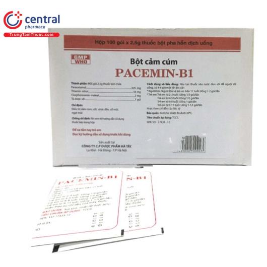[CHÍNH HÃNG] Bột cảm cúm Pacemin-B1 - Thuốc điều trị cảm mạo nhức đầu