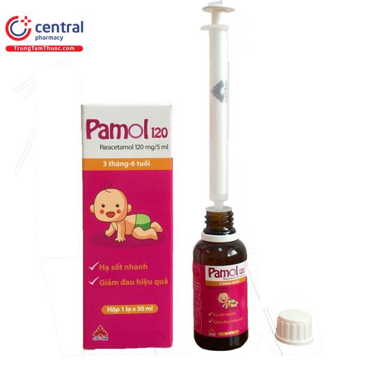 [CHÍNH HÃNG] Thuốc Pamol 120mg/5ml giúp giảm đau, hạ sốt ở trẻ em