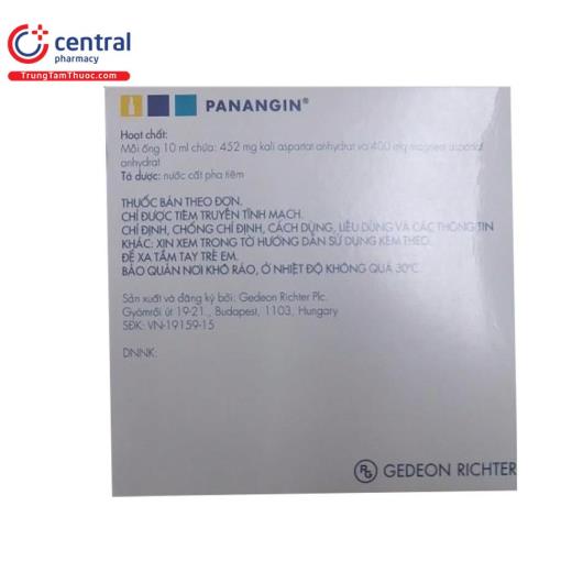 Thuốc Panangin (tiêm) điều trị rối loạn nhịp tim, đau thắt ngực