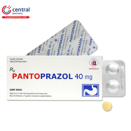 Thuốc Pantoprazol 40mg Domesco điều trị viêm loét dạ dày-tá tràng