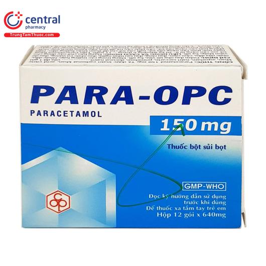 [CHÍNH HÃNG] Thuốc Para-OPC 150mg giúp hạ sốt, giảm đau nhẹ và vừa