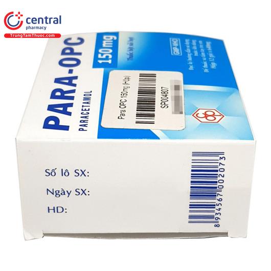 [CHÍNH HÃNG] Thuốc Para-OPC 150mg giúp hạ sốt, giảm đau nhẹ và vừa