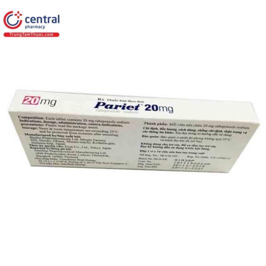 Thuốc Pariet 20mg: Chỉ định, liều dùng và lưu ý sử dụng