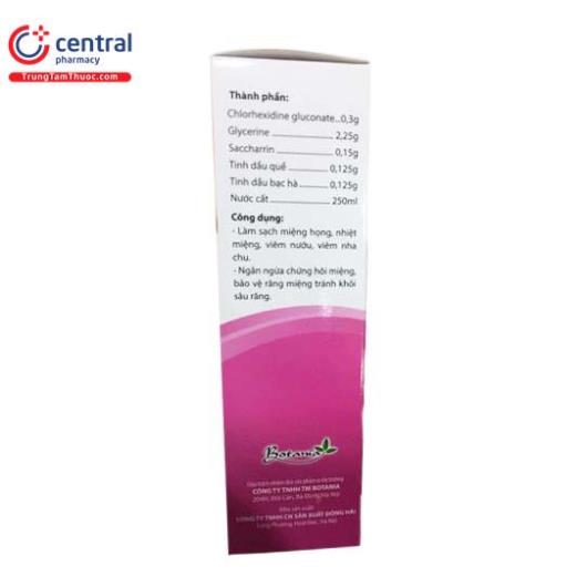 Nước súc miệng Pedentex Botania chai 250ml: cách dùng, lưu ý