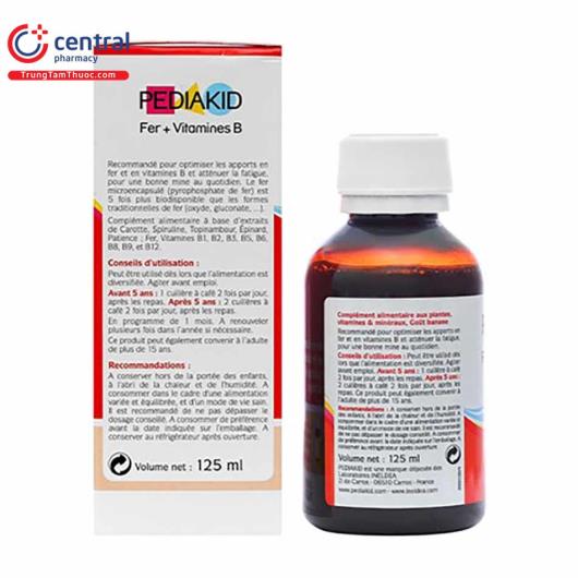 Thuốc Pediakid Fer + Vitamines B bổ sung sắt và vitamin nhóm B
