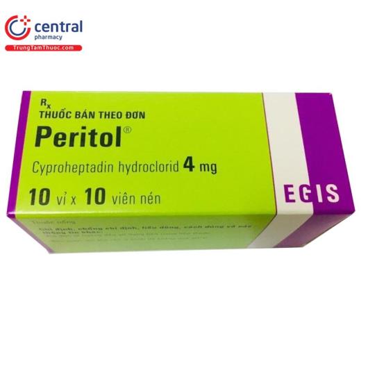 [CHÍNH HÃNG] Thuốc Peritol 4mg hộp 100 viên trị viêm da, dị ứng tốt