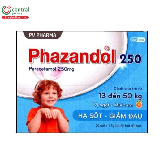 Thuốc Phazandol 250 điều trị trong hạ sốt, giảm đau cho trẻ em